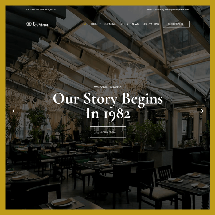 CSS Igniter Korina Restaurant Theme v1.5.5 | GPL Vault