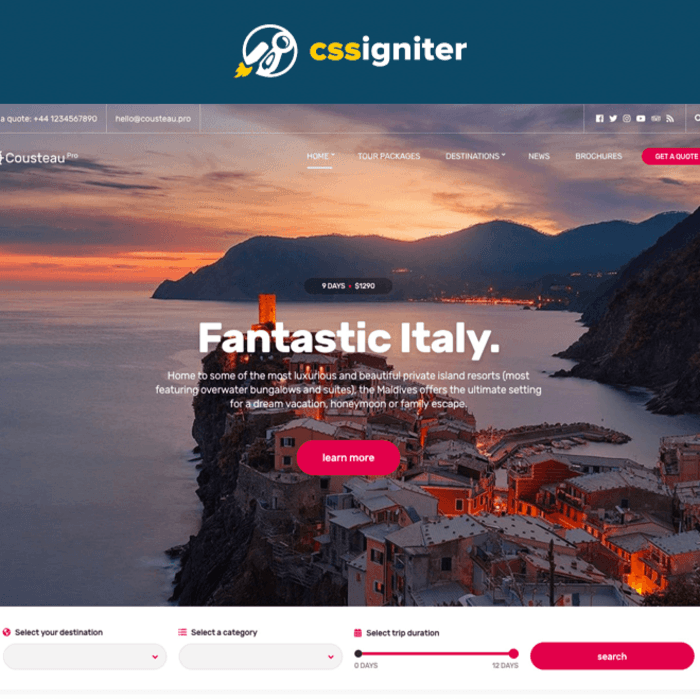 CSS Igniter Cousteau Pro Theme v1.8.3 | GPL Vault