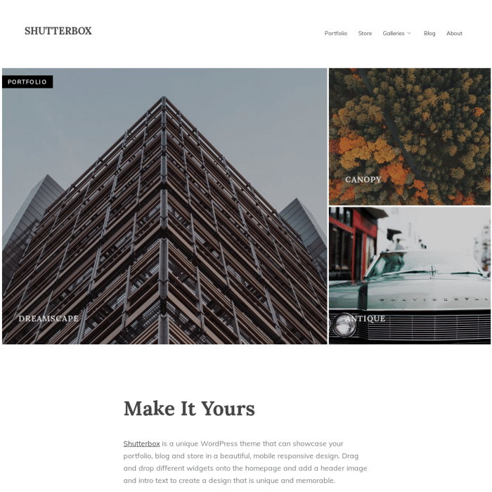 Graph Paper Press Shutterbox WordPress Theme v1.0.0 | GPL Vault